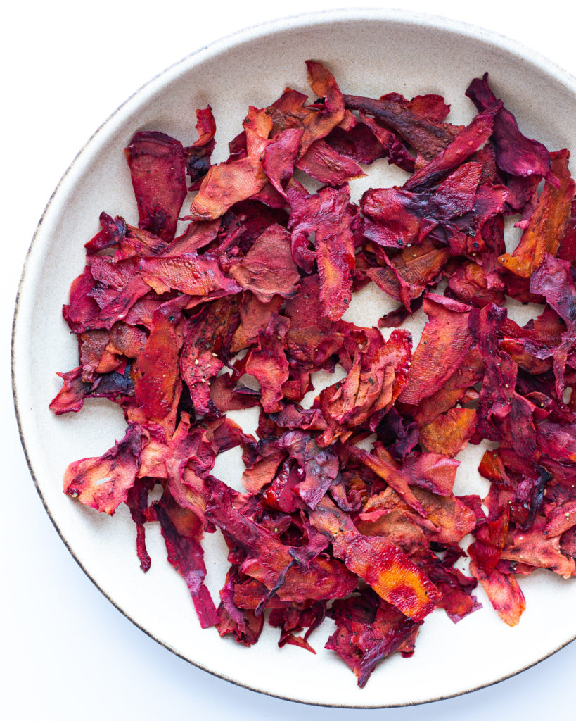 Crispy Baked Beet Chips | 2-ingredient recipe! - Justine Doiron