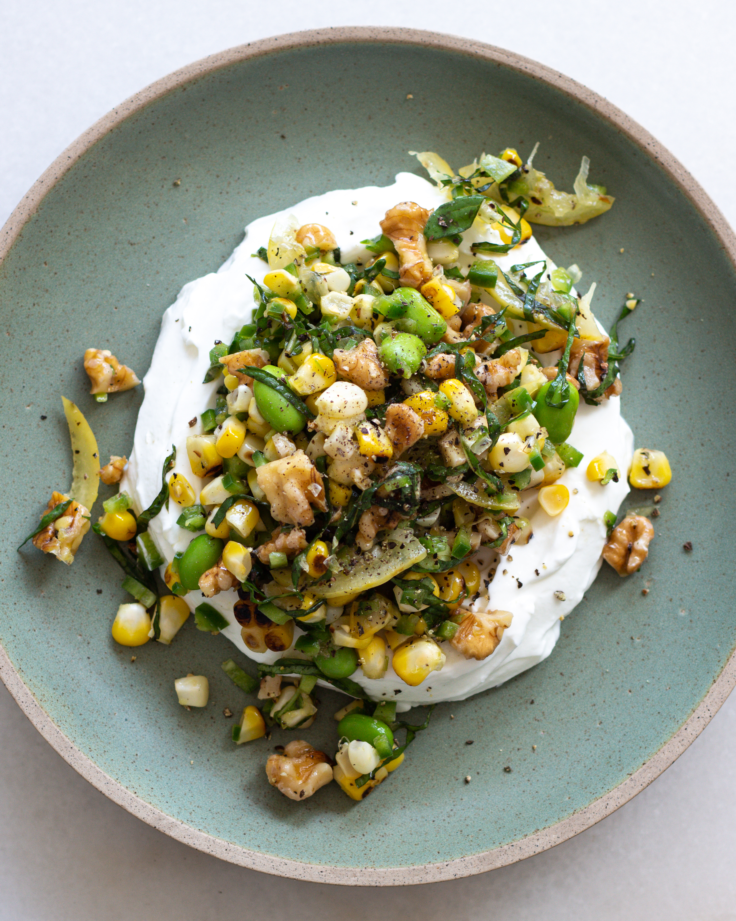 Charred Corn Yogurt Dip with Preserved Lemon - Justine Doiron