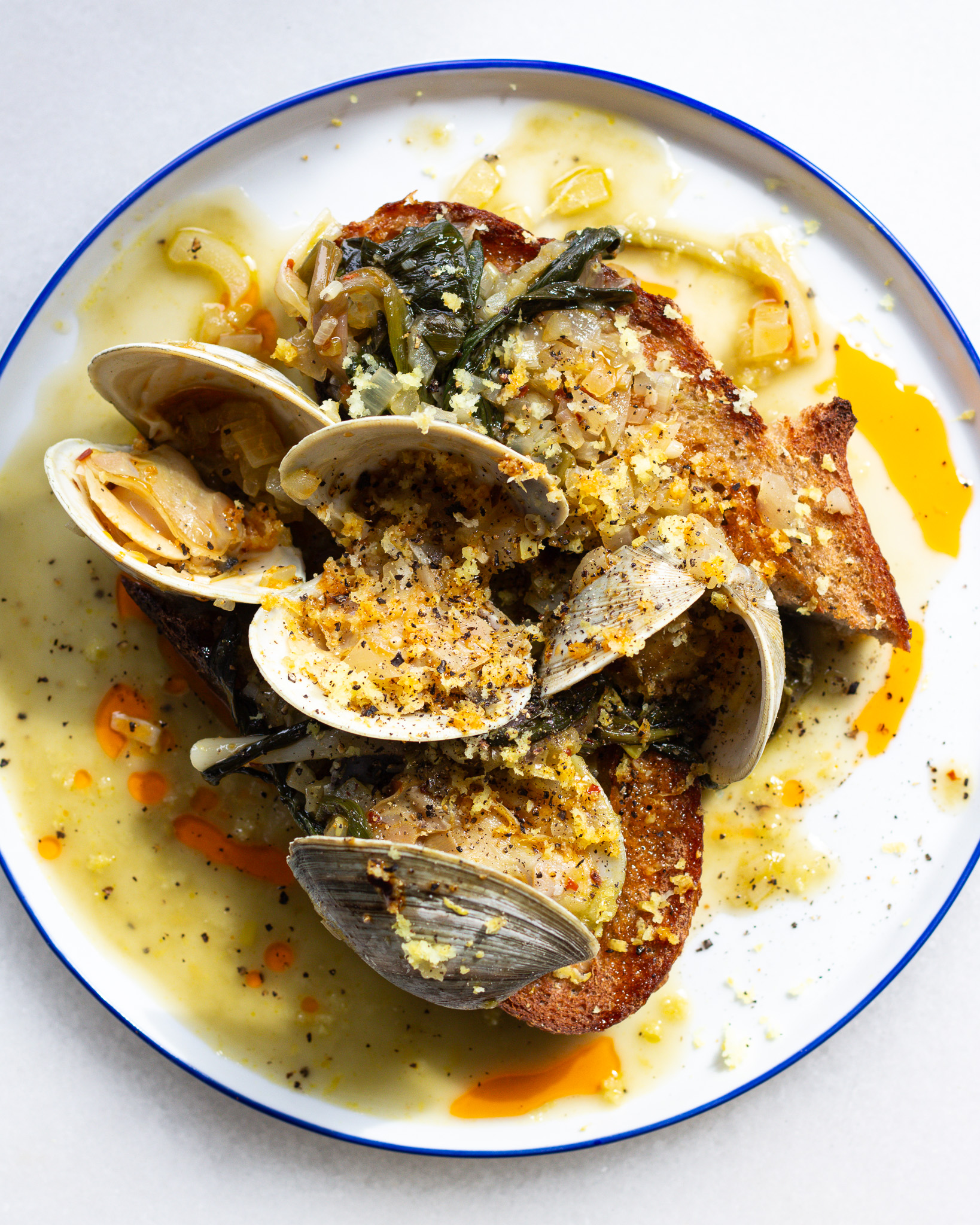 Clam Toast with Herb Butter - Justine Doiron