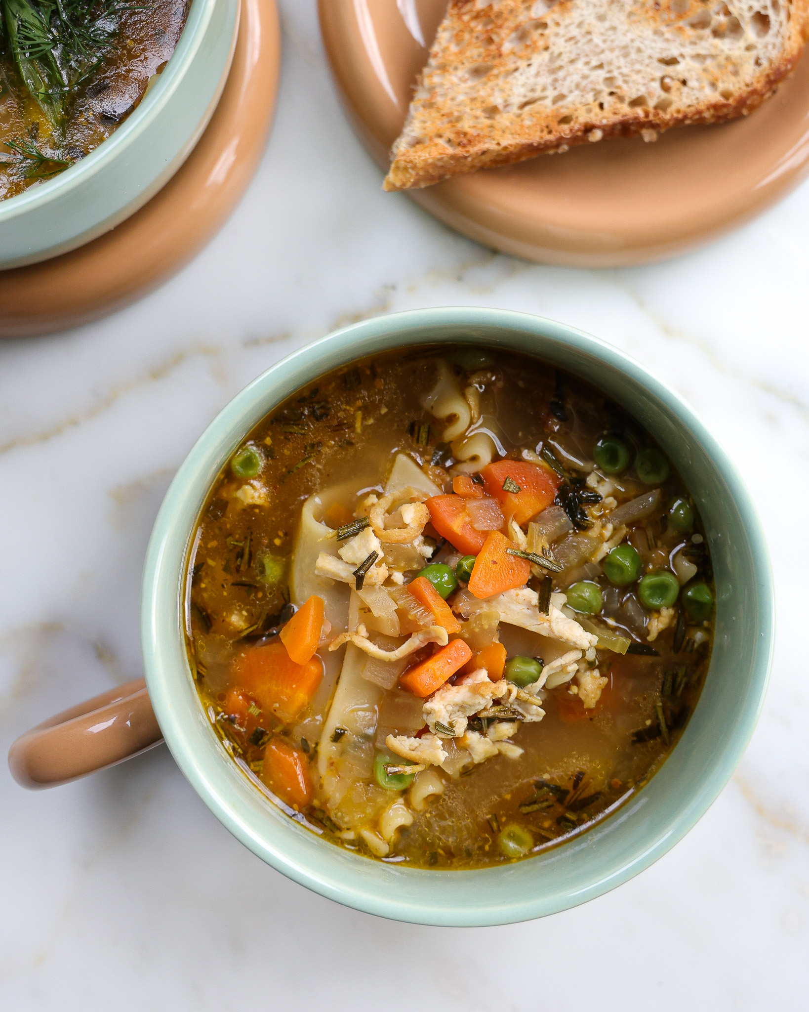 The Best Vegetarian Chicken Noodle Soup - Justine Doiron